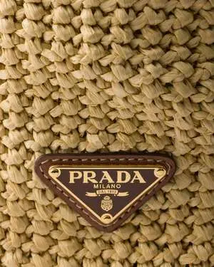 Prada Crochet Tote Bag - Tan