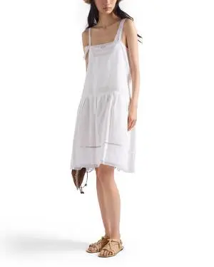 Prada Flat Nappa Leather Sandals - Platinum