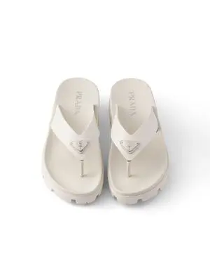 Prada Rubber Thong Sandals - Panama