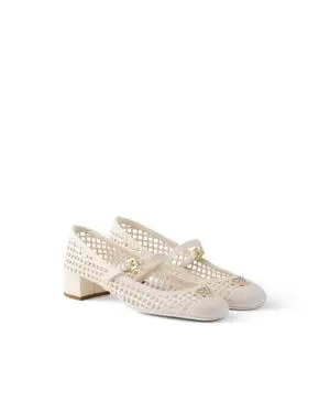 Prada Crochet Pumps - Ivory
