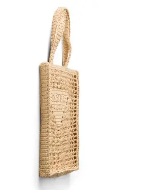 Prada Crochet Tote Bag - Tan