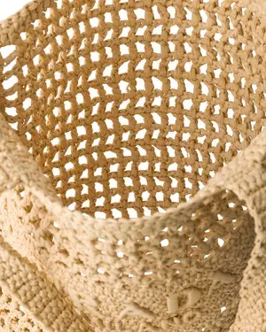 Prada Crochet Tote Bag - Tan