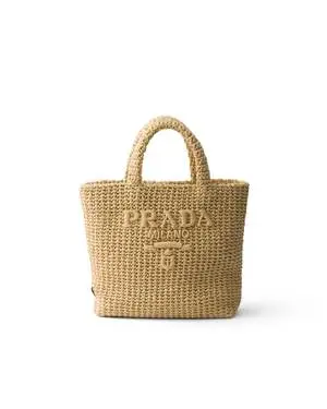 Prada Crochet Tote Bag - Tan