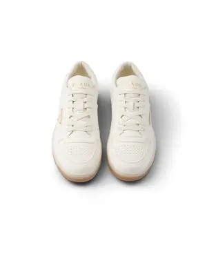 Prada Downtown Nappa Leather Sneakers - Ivory