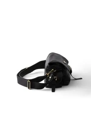 Prada Nappa Leather Shoulder Bag With Flap