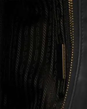Prada Nappa Leather Handle Bag - Black