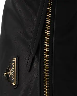 Prada Nappa Leather Handle Bag - Black