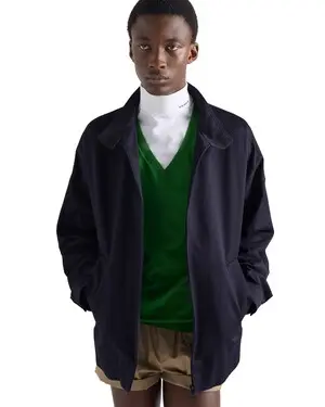 Prada Cotton Blouson Jacket - Navy