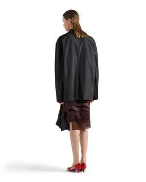 Prada Faille Patchwork Wrap Skirt - Navy