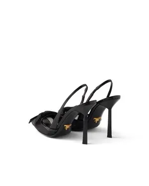 Prada Mesh Slingback Pumps - Black