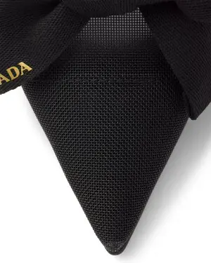 Prada Mesh Slingback Pumps - Black