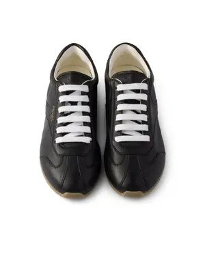 Prada Nappa Leather Sneakers - Black