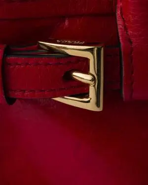 Prada Leather Mini Handbag - Red