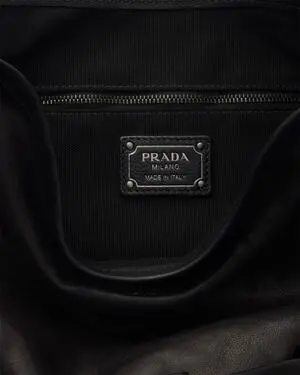 Prada Leather Tote Bag - Black