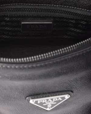 Prada Karin Medium Antiqued Leather Tote Bag - Black