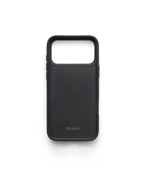 Prada Saffiano Leather Case For Iphone 17 Pro Max - Black
