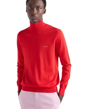 Prada Cotton Mock Turtleneck Sweater
