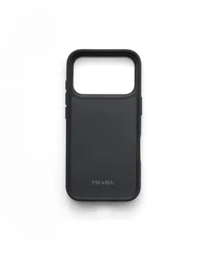 Prada Saffiano Leather Case For Iphone 17 Pro - Black
