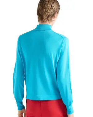 Prada Cotton Turtleneck Sweater - Turquoise