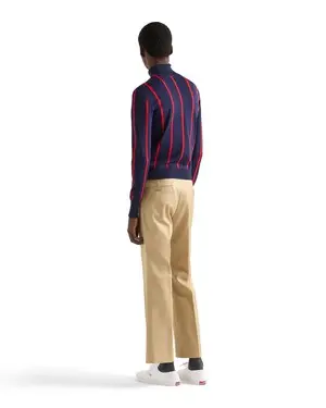 Prada Cotton Turtleneck Sweater - Blue/red