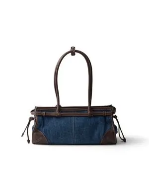 Prada Bonnie Medium Handbag - Blue/coffee