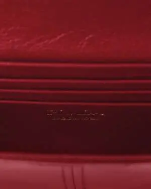 Prada Leather Wallet With Shoulder Strap - Red
