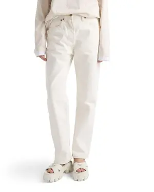 Prada Monolith Rubber Sandals - Ivory