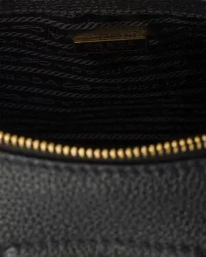 Prada Medium Leather Shoulder Bag - Black