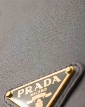 Prada Satin Mini Shoulder Bag - Graphite