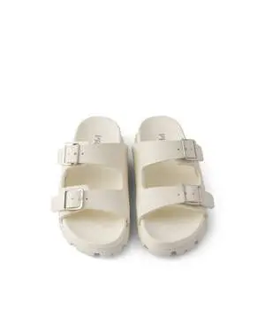 Prada Rubber Slides - Ivory