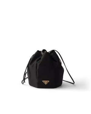 Prada Satin Mini Bucket Bag - Black