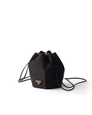 Prada Satin Mini Bucket Bag - Black