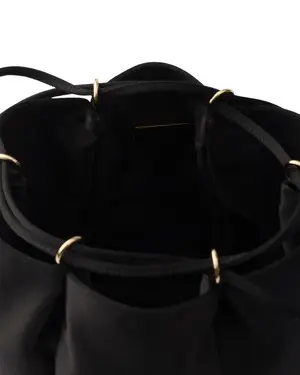 Prada Satin Mini Bucket Bag - Black
