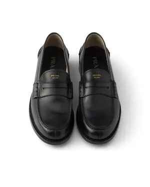 Prada Leather Loafers - Black