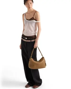 Prada Leather Shoulder Bag - Caramel