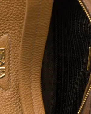 Prada Leather Shoulder Bag - Caramel