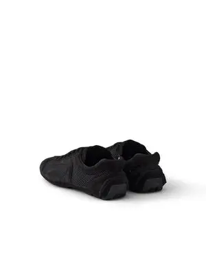 Prada Montecarlo Re-edition 2005 Suede And Mesh Sneakers