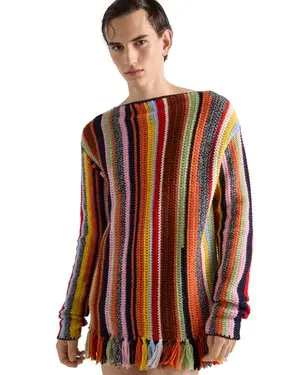 Prada Wool Fringe Sweater