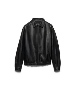 Prada Nappa Leather Shirt Jacket