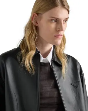 Prada Nappa Leather Shirt Jacket