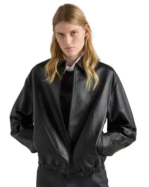 Prada Nappa Leather Shirt Jacket