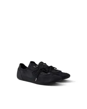 Prada Low Top Canvas Sneakers - Black