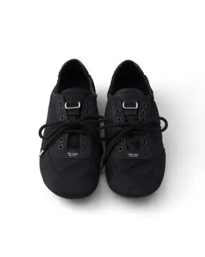 Prada Low Top Canvas Sneakers - Black