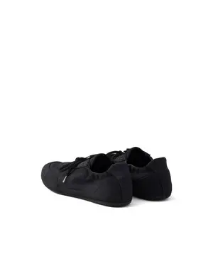 Prada Low Top Canvas Sneakers - Black