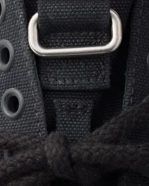 Prada Low Top Canvas Sneakers - Black