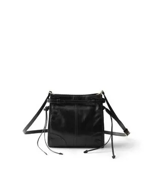Prada Leather Mini Shoulder Bag - Black