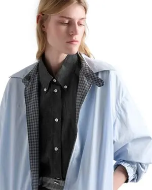 Prada Short-sleeved Chambray Shirt - Navy