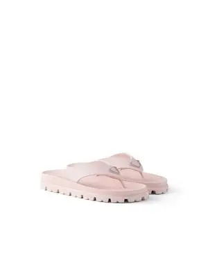 Prada Rubber Thong Sandals - Alabaster Pink