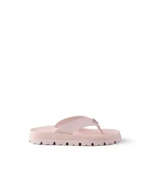 Prada Rubber Thong Sandals - Alabaster Pink