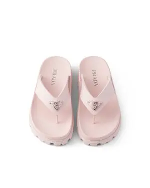 Prada Rubber Thong Sandals - Alabaster Pink